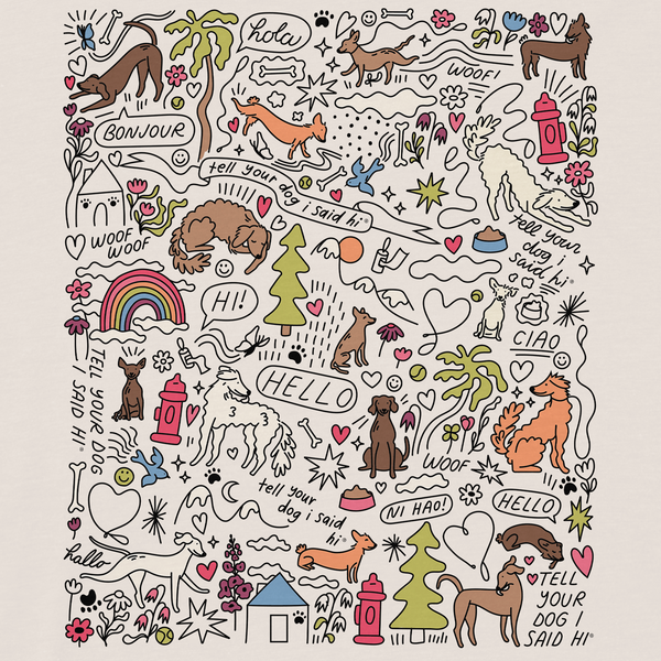 Community Doodle Womens V-Neck Tee - Bone – WeRateDogs