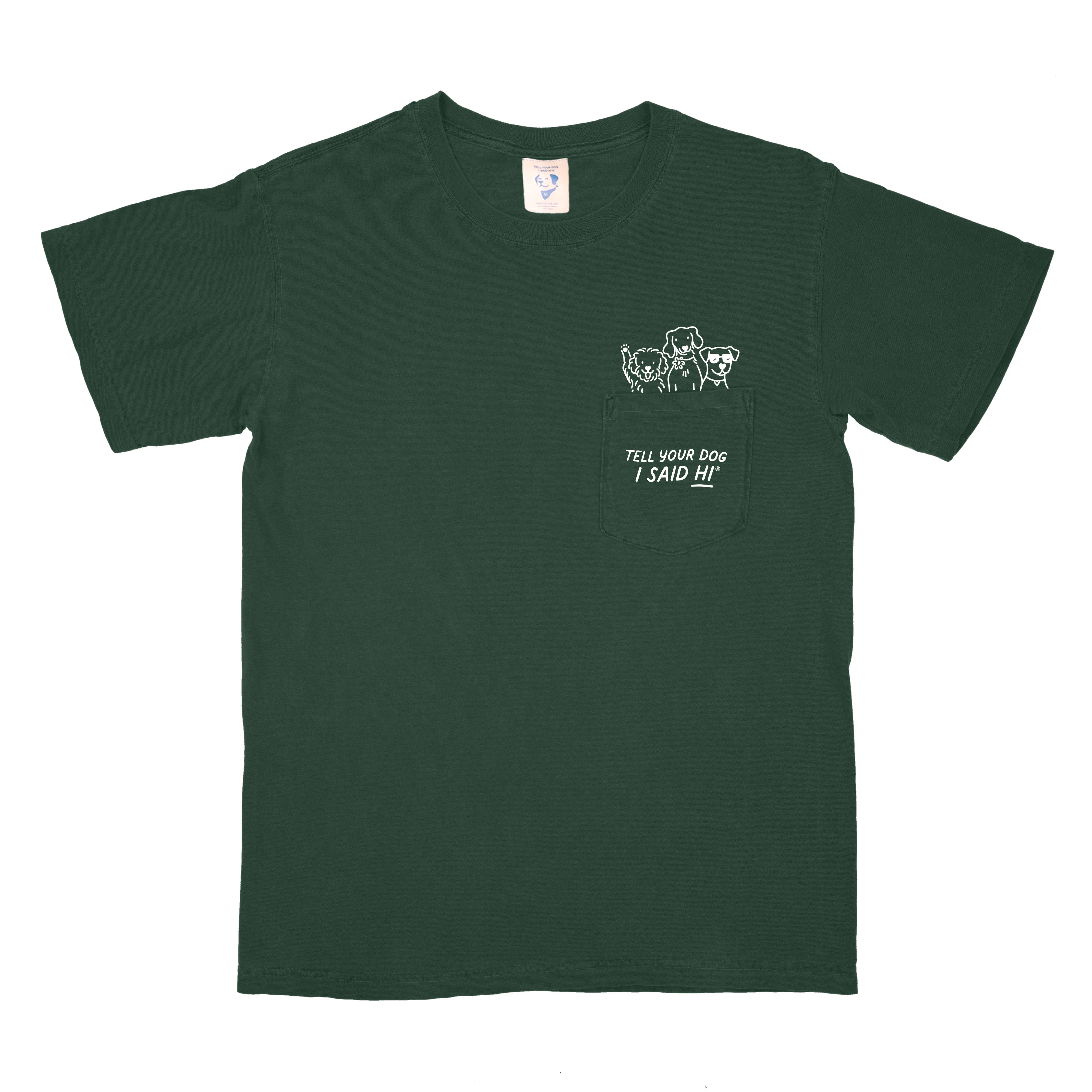 Pawket Pals Tee - Dark Green – WeRateDogs