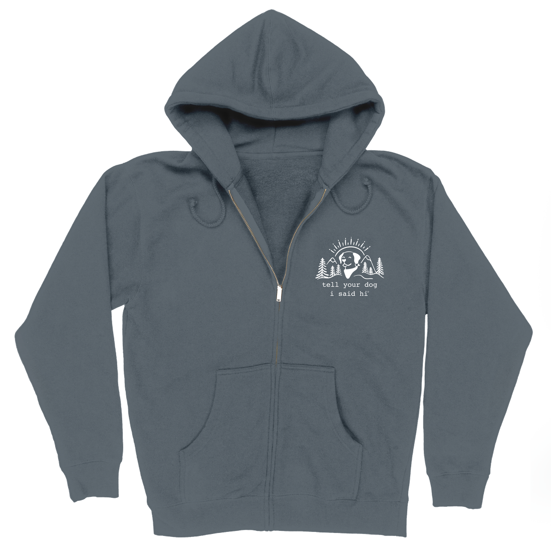Summit Pup Zip Hoodie - Slate – WeRateDogs